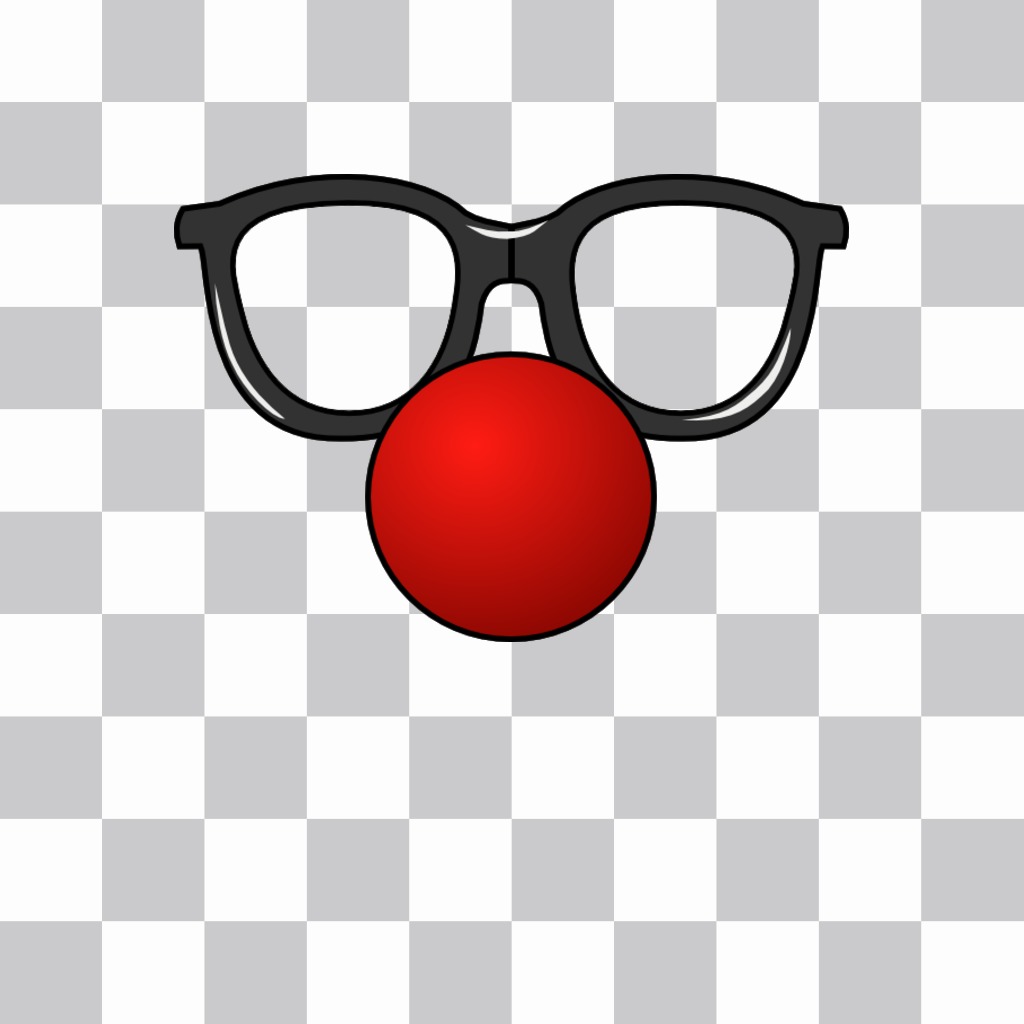 Lunettes et un nez de clown rouge que vous pouvez mettre dans vos ...