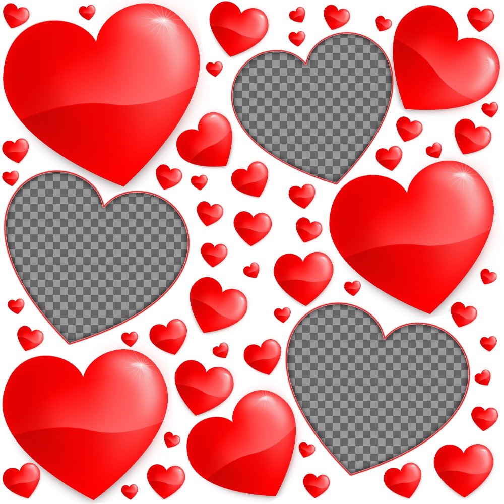 Cadres photo de coeurs - Photoeffets